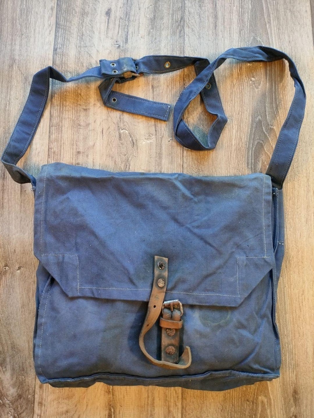 Vintage Blue Military Satchel - Etsy