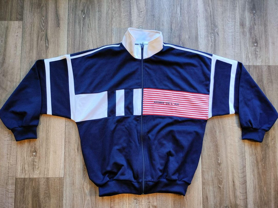 Vintage Air Force Tricolor Blue White Red Training Jacket - Besse ...