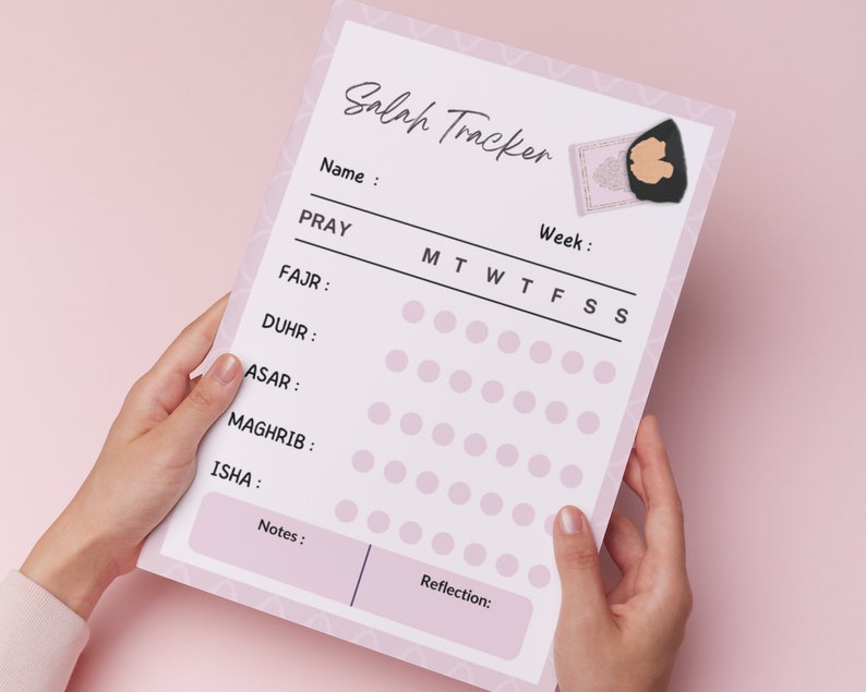 Printable Salah Tracker, Daily Prayer, Muslim Prayer Tracker, Weekly ...