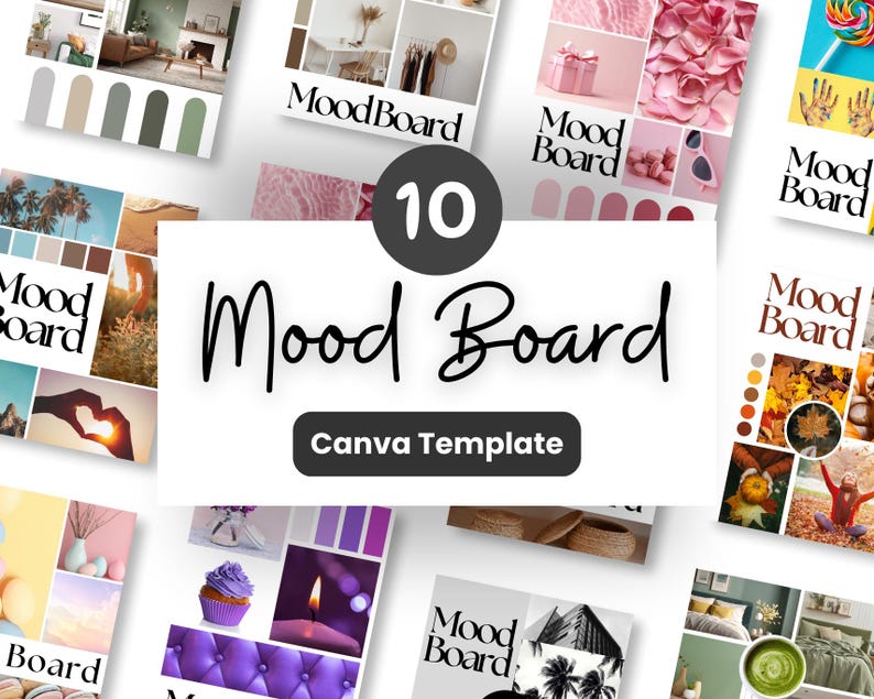 10 Mood Board Kit Bundle | Editable Canva Template - Etsy