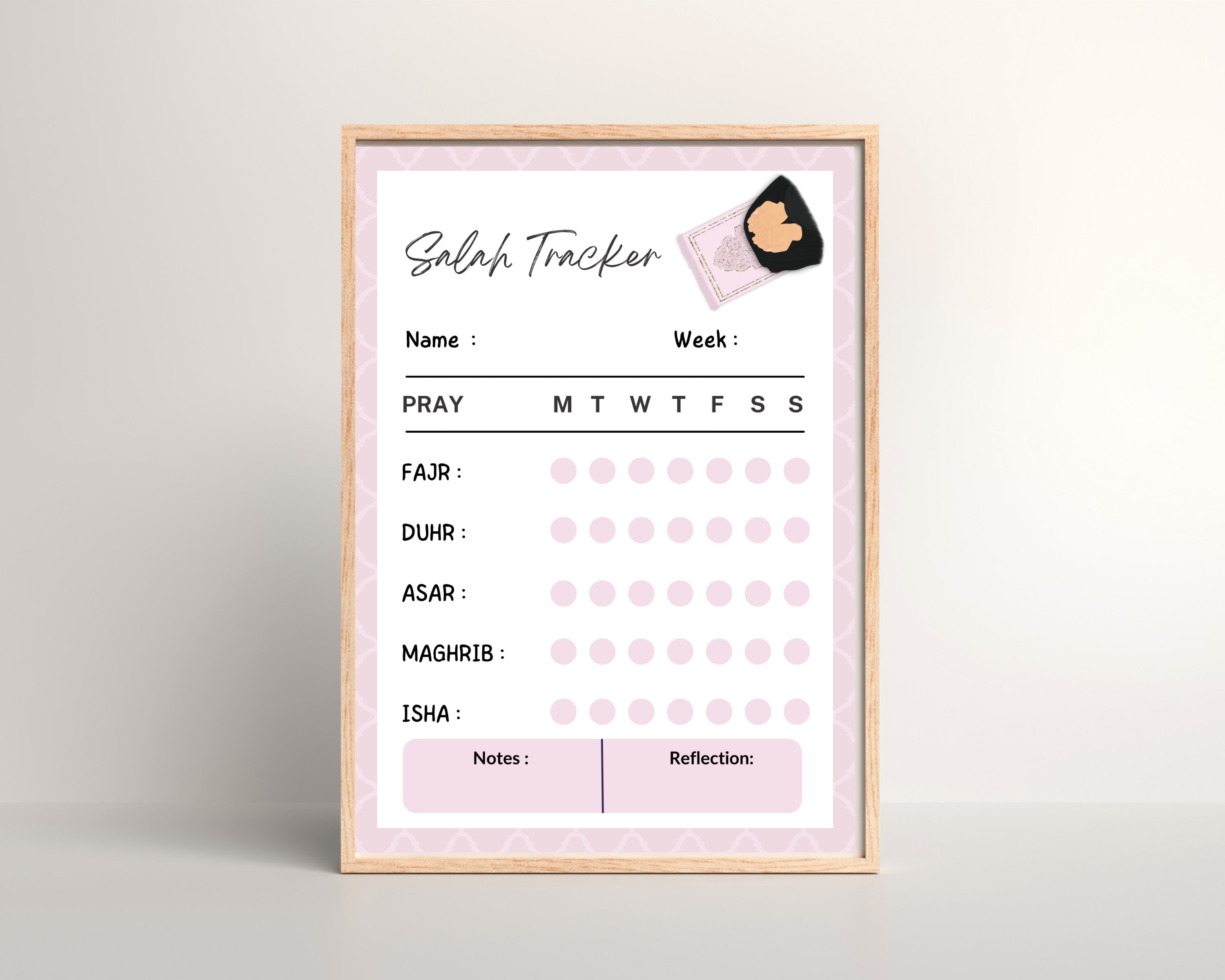 Printable Salah Tracker, Daily Prayer, Muslim Prayer Tracker, Weekly ...