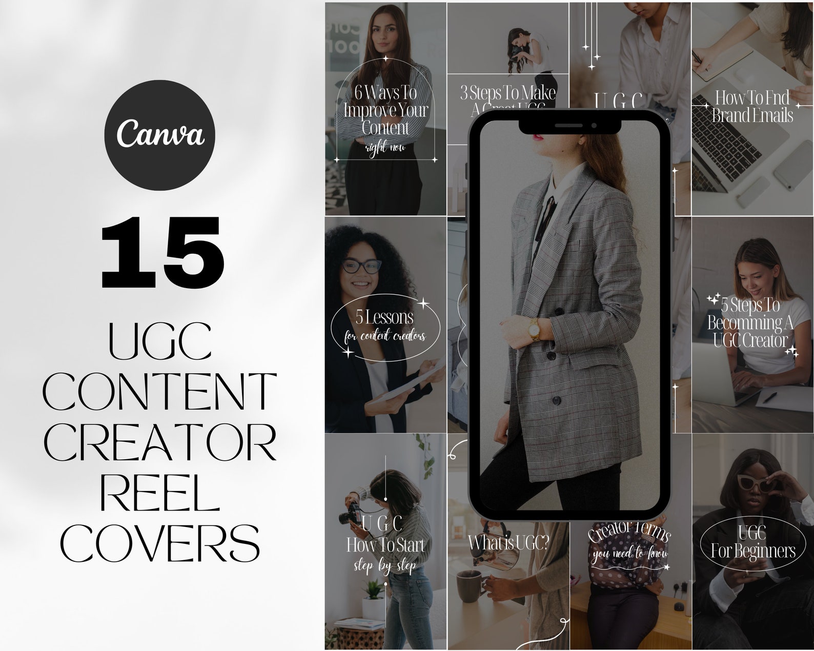 UGC Instagram Reel Templates | Content Creator Reel Covers | Reel Cover ...