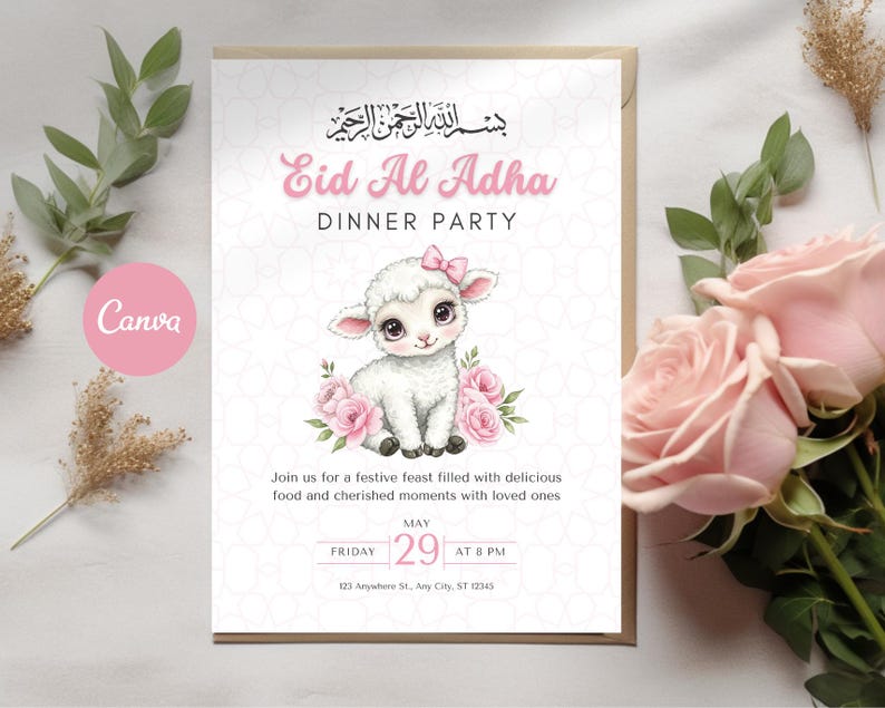 Eid Al Adha Party Invitation, Eid Invite Printable PDF (digital ...