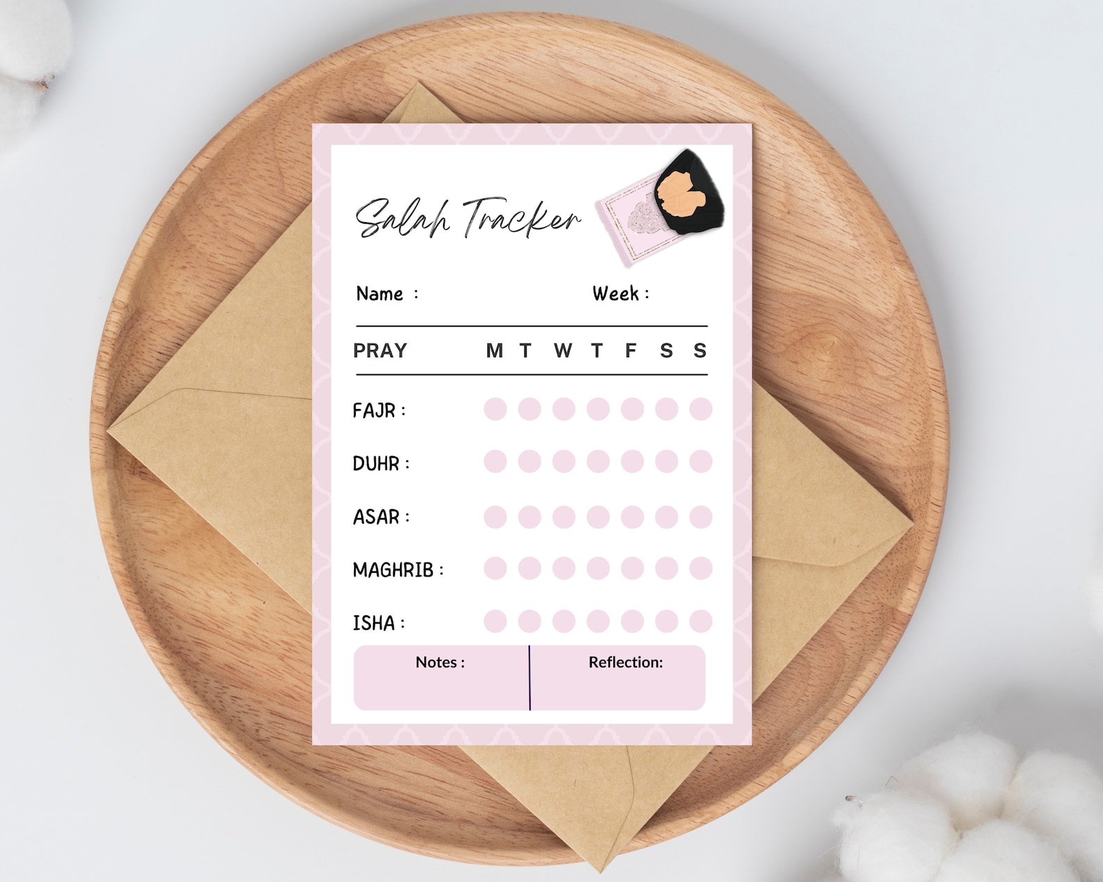 Printable Salah Tracker, Daily Prayer, Muslim Prayer Tracker, Weekly ...