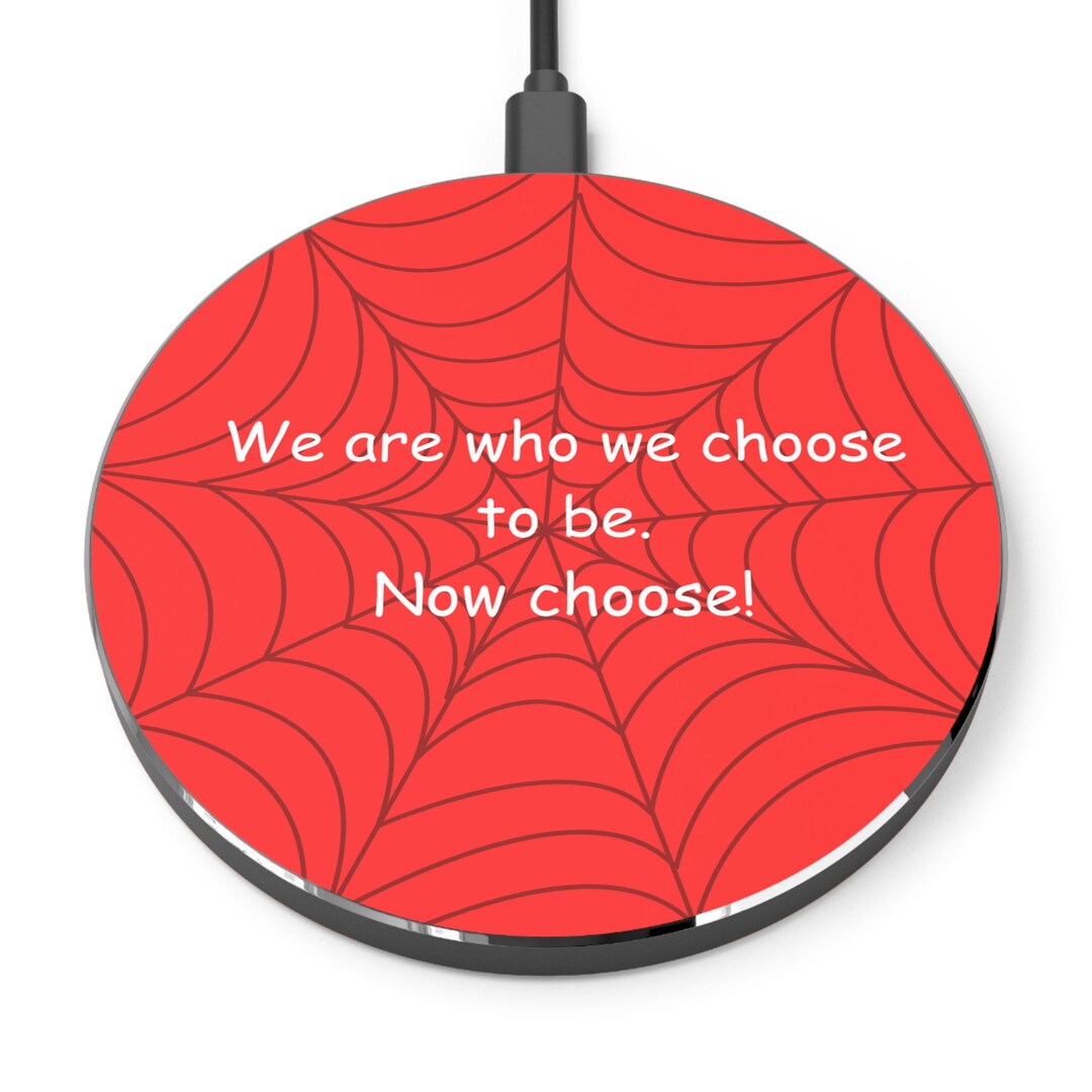 Wireless Charger Spider-man Themed Charger With Spider-man Quote Great ...