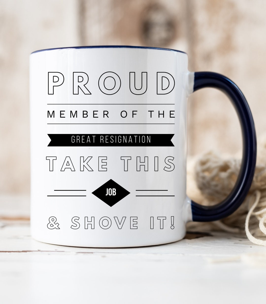 The Great Resignation Two Tone Mug, Great Resignation Gift, I Quit My ...