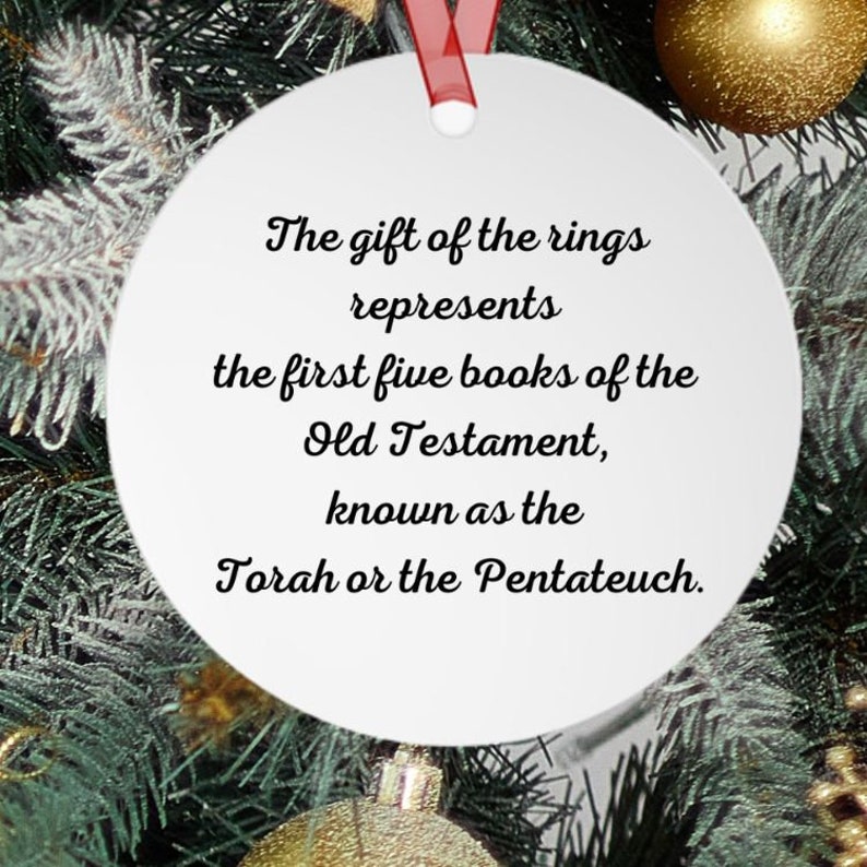 12 Days of Christmas Ornament Five Golden Rings Ornament - Etsy