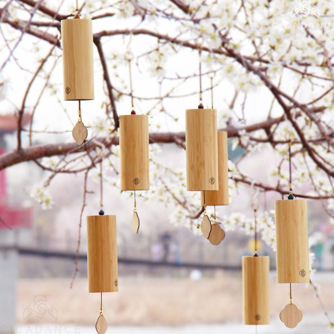 Bamboo Wind Chimes, 10 Inch Bamboo Chines Notes the Beautiful Spirit ...
