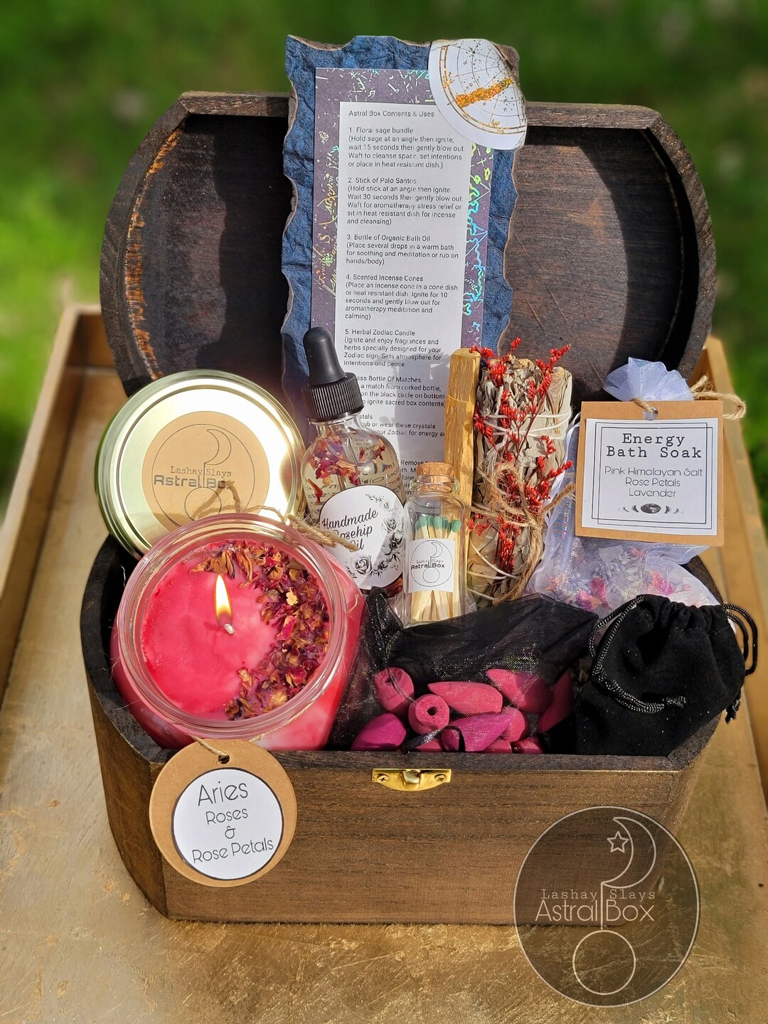 Wooden Astrology Box, Aquarius, Leo, Capricorn, Gemini, Virgo, Taurus ...