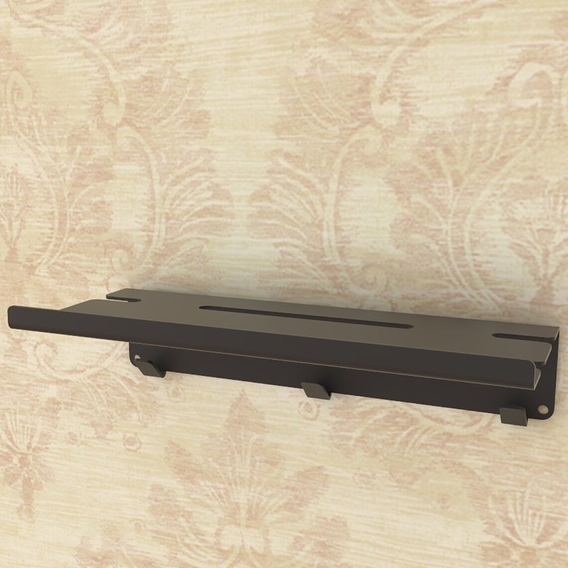 Metal Key Hanger, Shelf Key Holder, Wall Mounted Stainless, Wall Hooks ...