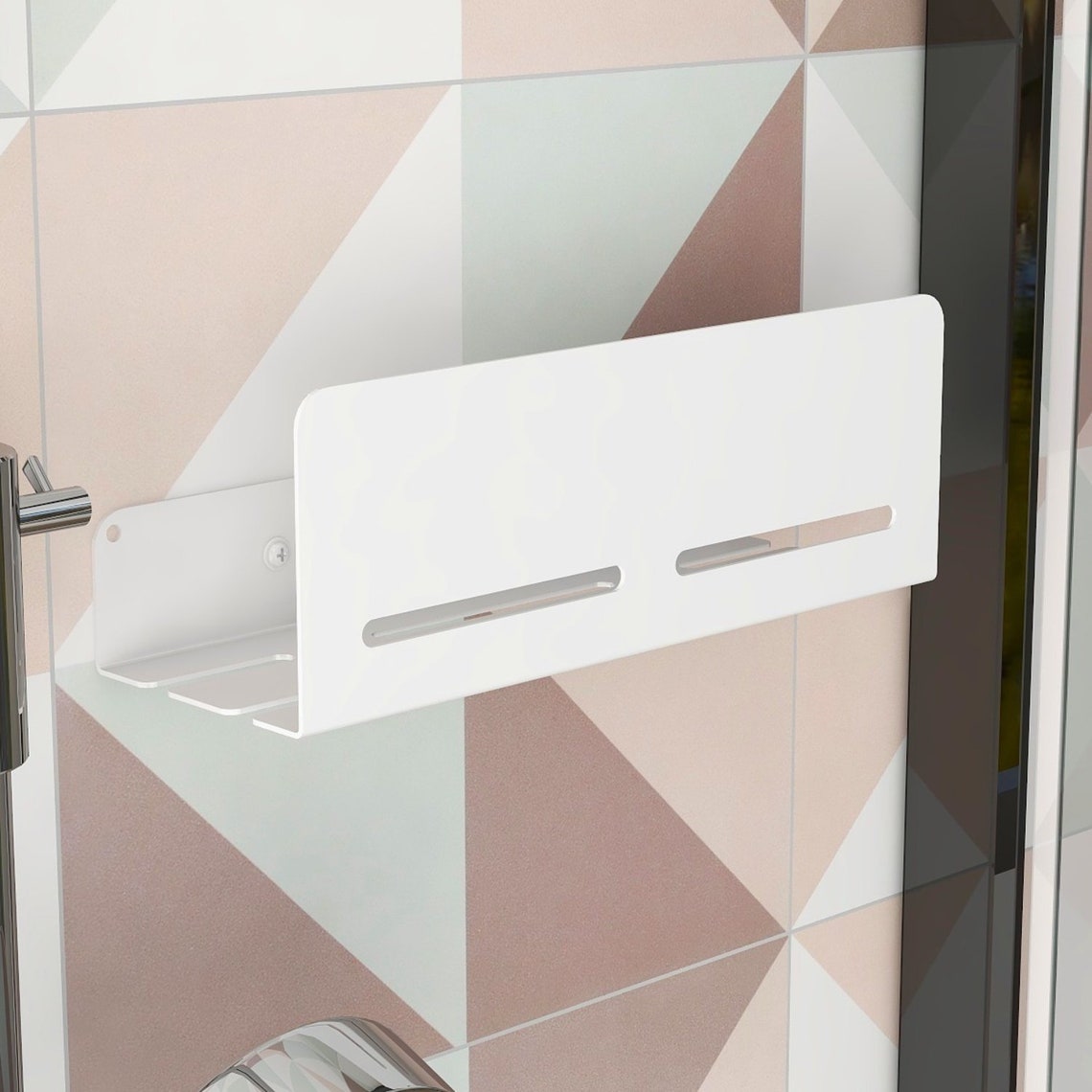 Metal Shower Shelf Bathroom Rack Wall Mounted Stainless - Etsy