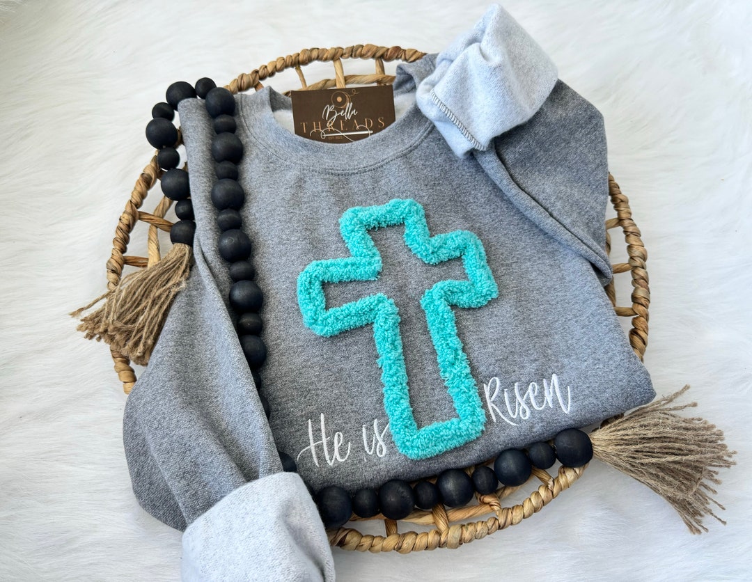 Easter He is Risen Sweater, Easter Religious Shirt, Easter Sweatshirt ...