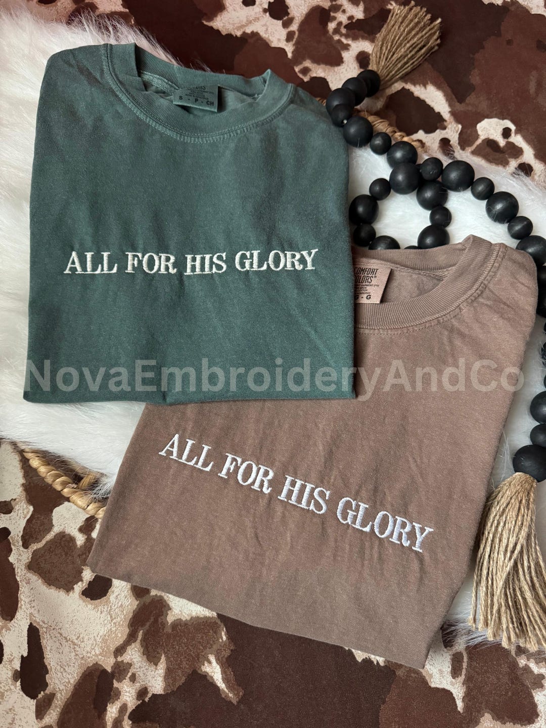 All for His Glory Shirt, Embroidery Tshirt, Christian Apparel, Faith ...