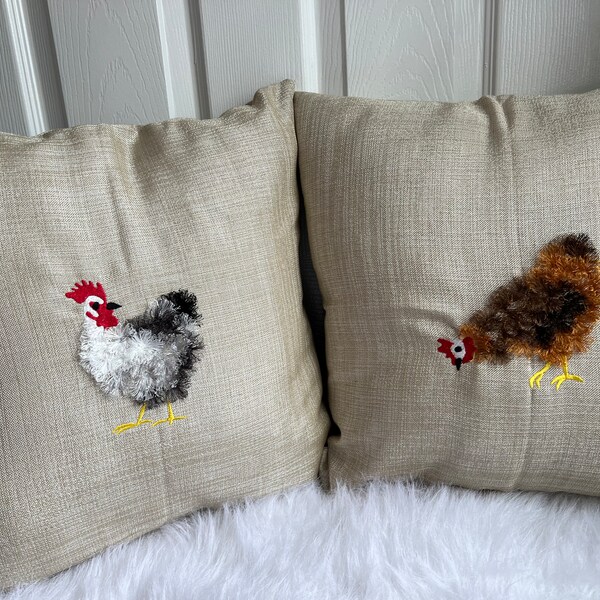 Chicken Throw Pillow - Etsy