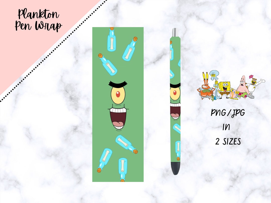 Plankton Digital Pen Wrap Templatepen Wrap Pngpen Wrap Cut Filepen Wrap ...