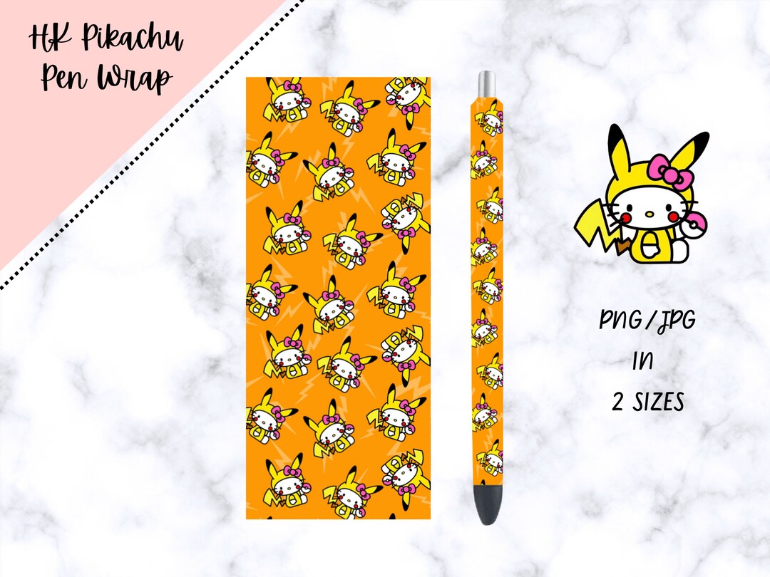 HK Pikachu Digital Pen Wrap Templatepen Wrap Pngpen Wrap Cut Filepen ...