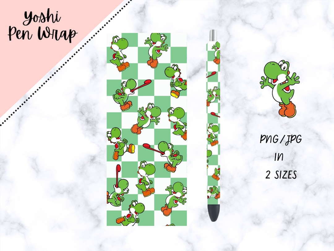 Yoshi Digital Pen Wrap Templatepen Wrap Pngpen Wrap Cut Filepen Wrap Jpegepoxy Pen Wrap ...