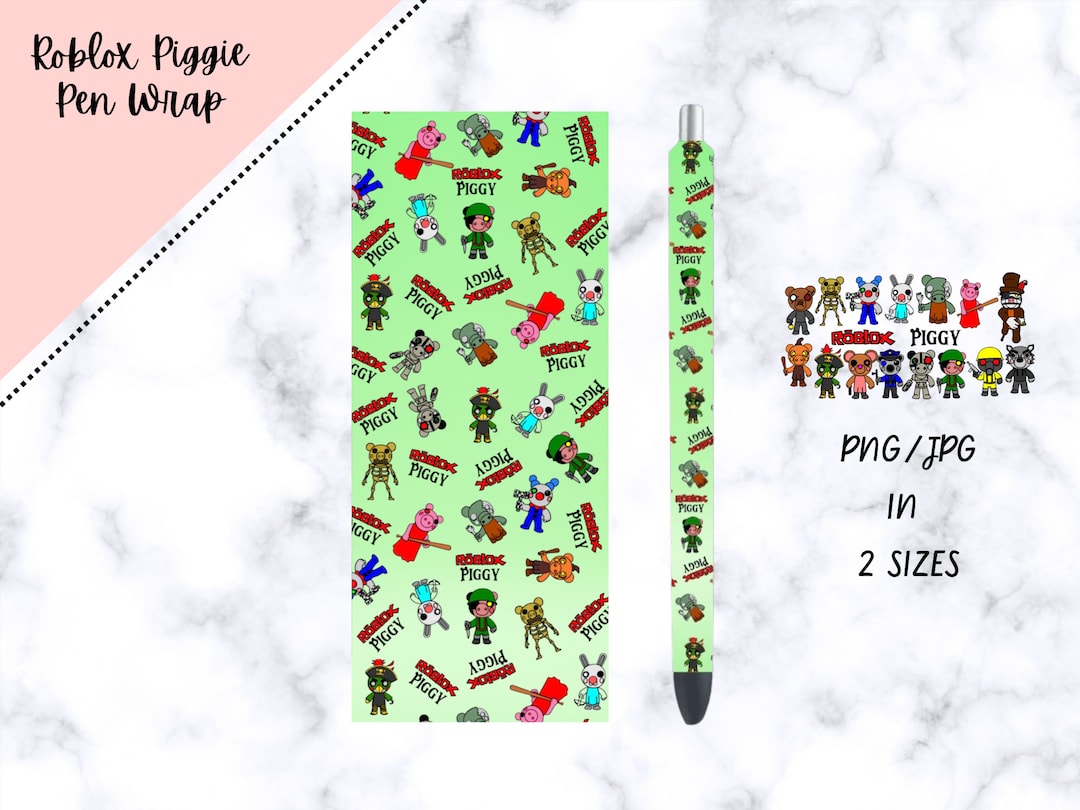 Roblox Piggie Digital Pen Wrap Templatepen Wrap Pngpen Wrap Cut Filepen ...