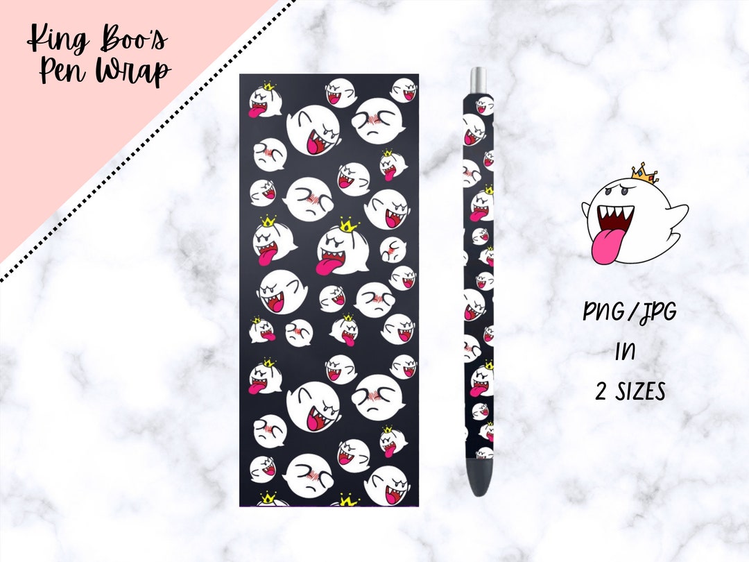 King Boos Digital Pen Wrap Templatepen Wrap Pngpen Wrap Cut Filepen ...
