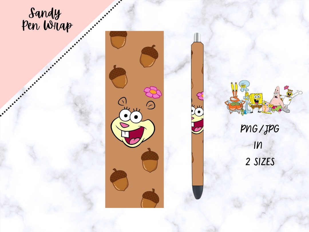 Sandy Digital Pen Wrap Templatepen Wrap Pngpen Wrap Cut Filepen Wrap ...