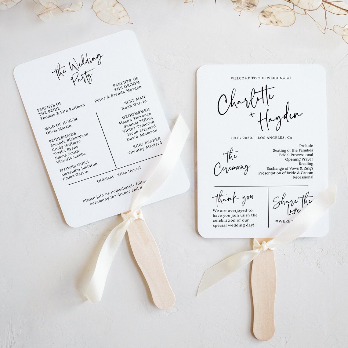 Wedding Itinerary, Wedding Fan, Wedding Fan Program, Wedding Timeline ...