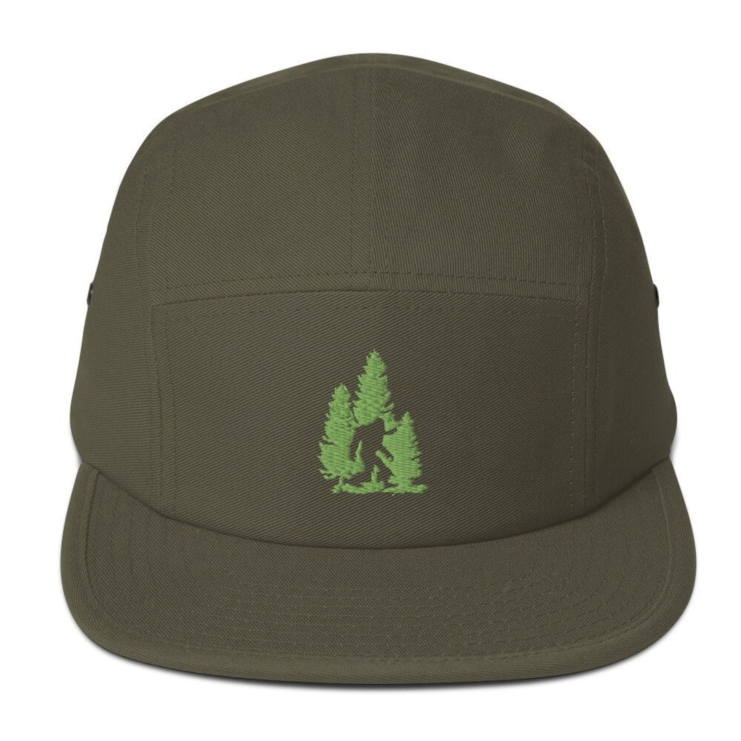 Bigfoot Five Panel Hat Bigfoot Hat in Trees 5 Panel Hat - Etsy