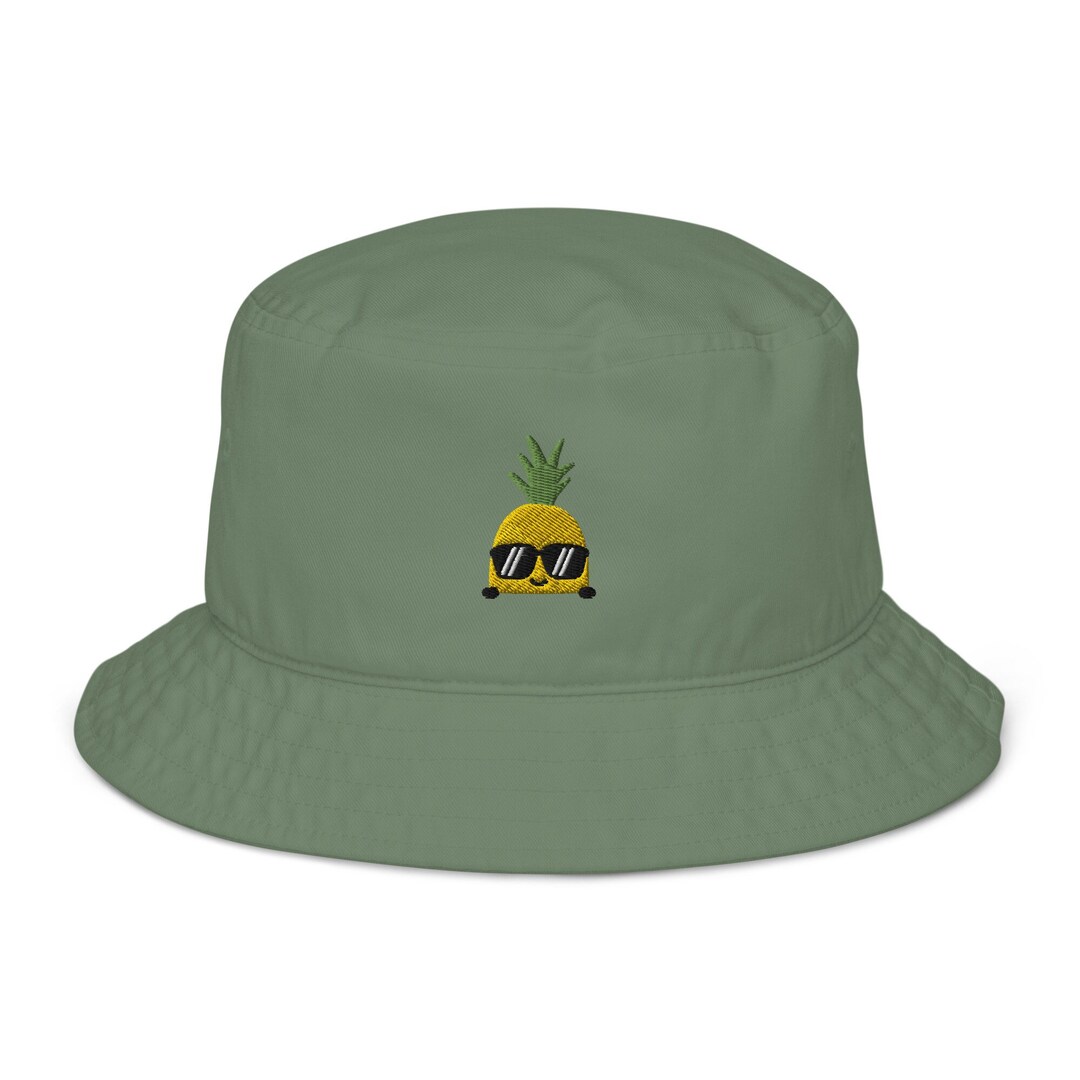 Cool Pineapple Bucket Hat Pineapple Hat - Various Colors - Organic Bucket Hat - Etsy