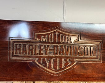 Harley Davidson Reclaimed Timber Sign - Etsy