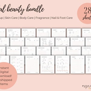 Total Beauty Printables Bundle | Beauty Planner | Makeup | Skin+body ...