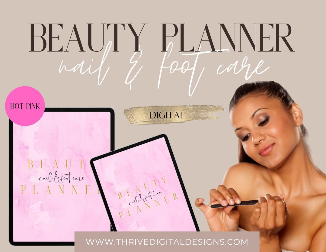 Nail & Foot Care Planner: Hot Pink Digital Beauty Organizer (PDF) - Etsy