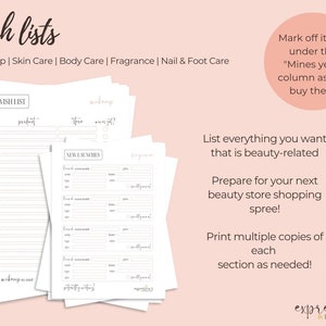 Total Beauty Printables Bundle | Beauty Planner | Makeup | Skin+body ...