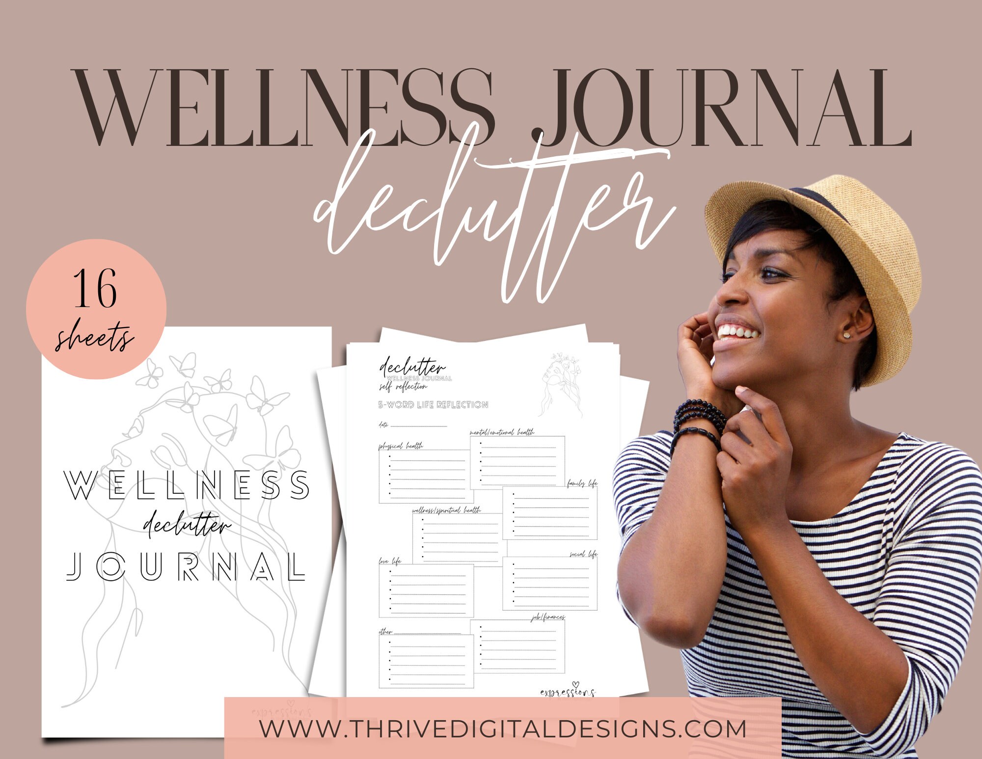 Declutter Journal Printables Wellness Weekly Reflection Giveaway Log ...