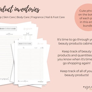 Total Beauty Printables Bundle | Beauty Planner | Makeup | Skin+body ...