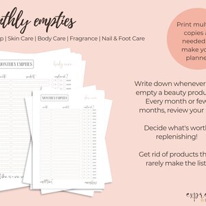 Total Beauty Printables Bundle | Beauty Planner | Makeup | Skin+body ...