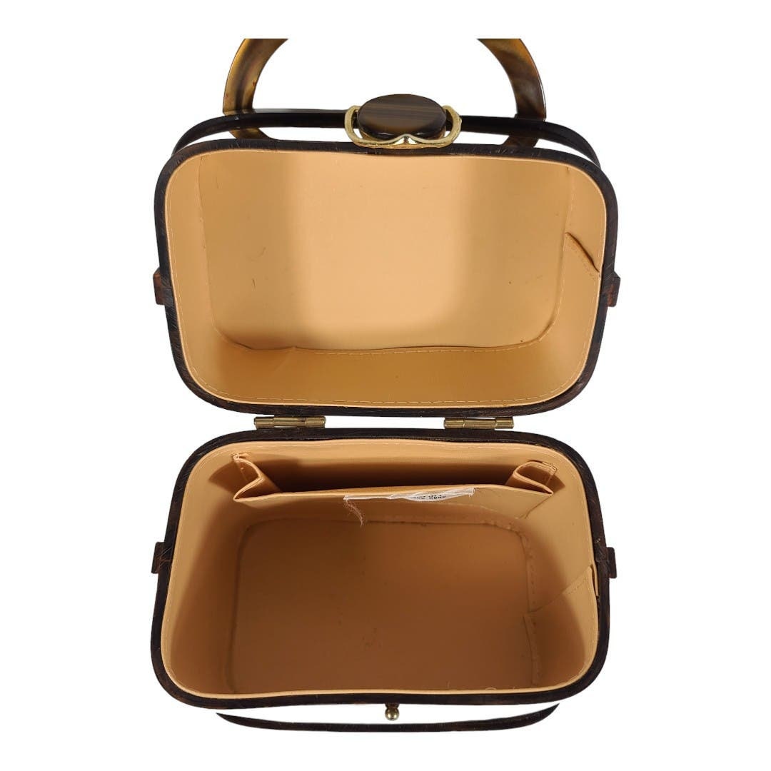Stylecraft of Miami Lucite Gold Tigers Eye Swirl Look Box Bag Purse ...