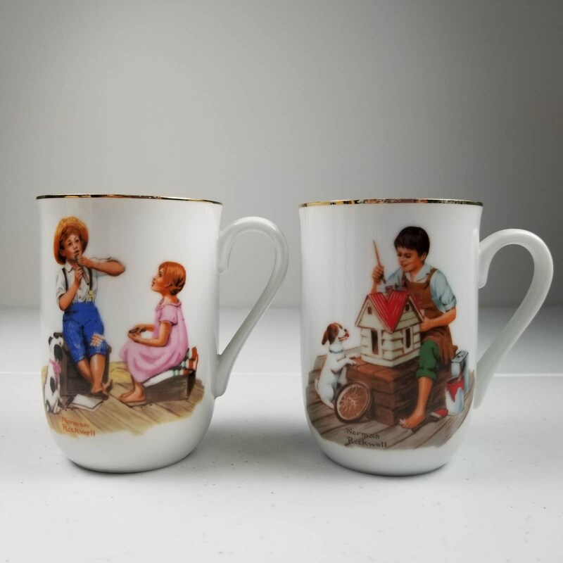 Norman Rockwell Cup - Etsy
