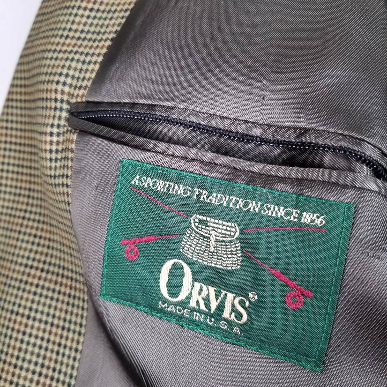 Orvis Sport Coat Blazer Jacket 3 Button 3 Pockets Vintage USA Size 44 L ...