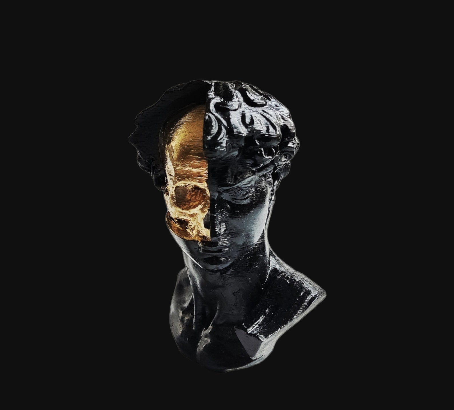 3D Printed David Skull Bust, Michelangelo's Statue of David, Ancient ...