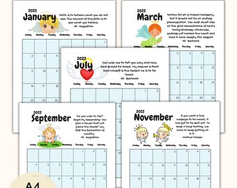 Christian Printable Calendar | Etsy