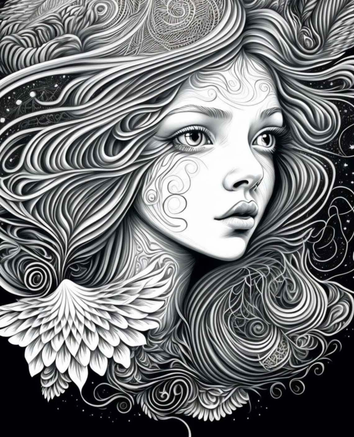 A Coloring Book 10 Pages Wall Designs Project Crafts Hobbies Studio ...