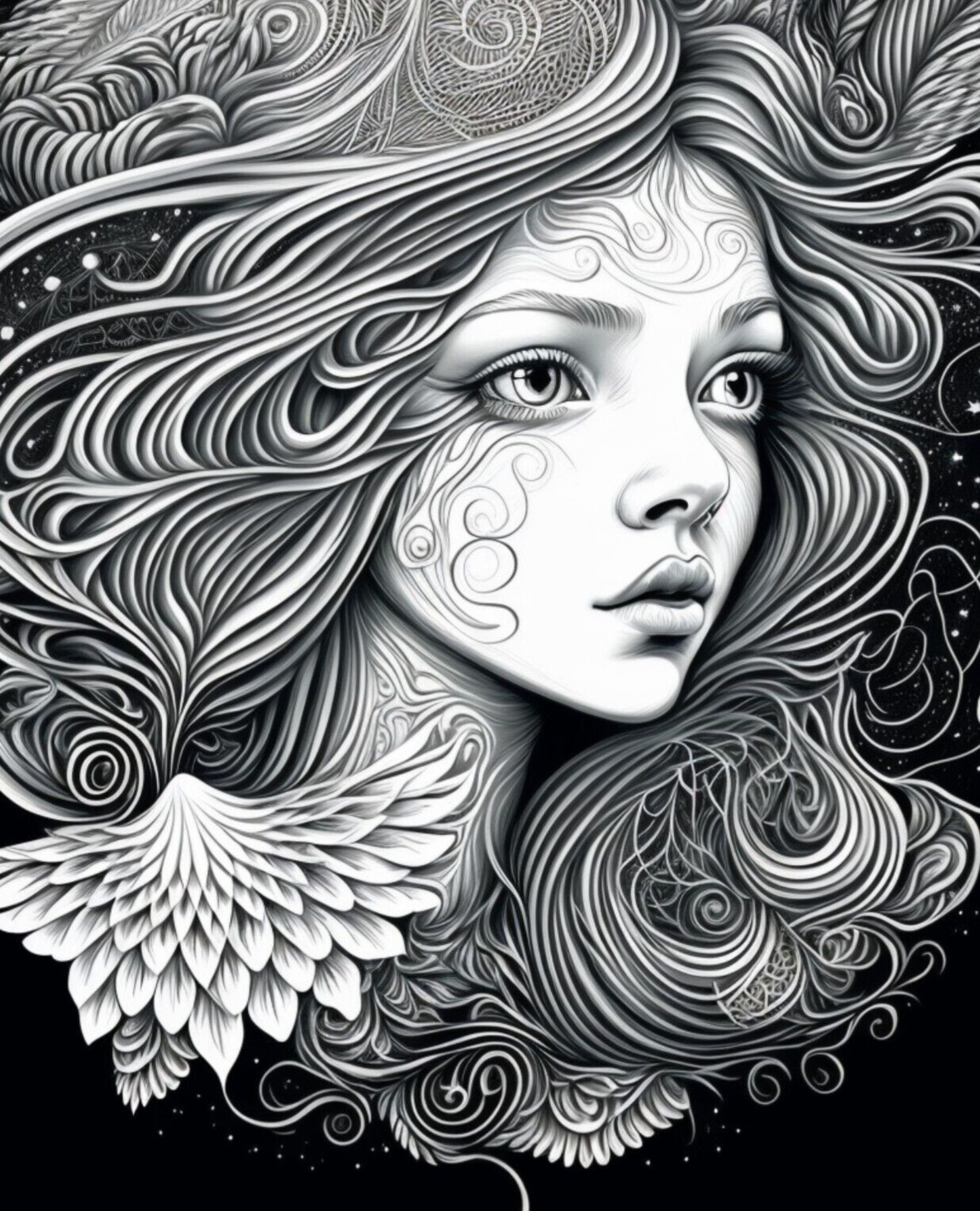 A Coloring Book 10 Pages Wall Designs Project Crafts Hobbies Studio ...