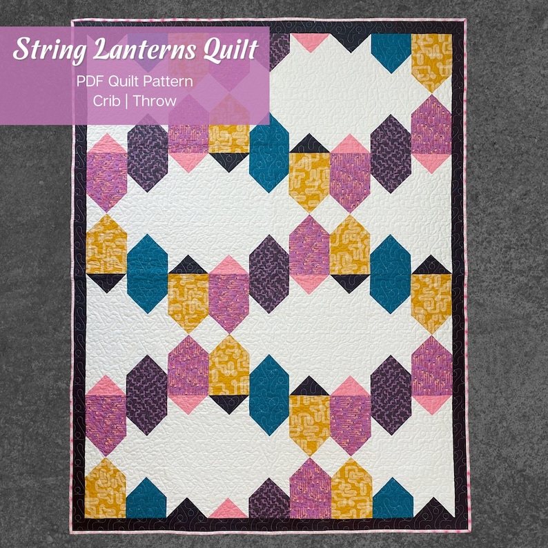 String Lanterns Quilt Pattern | PDF | Digital Download | Crib | Throw ...