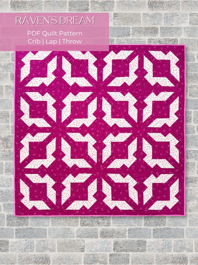Raven's Dream Quilt Pattern | PDF | Digital Download | Throw | Crib ...