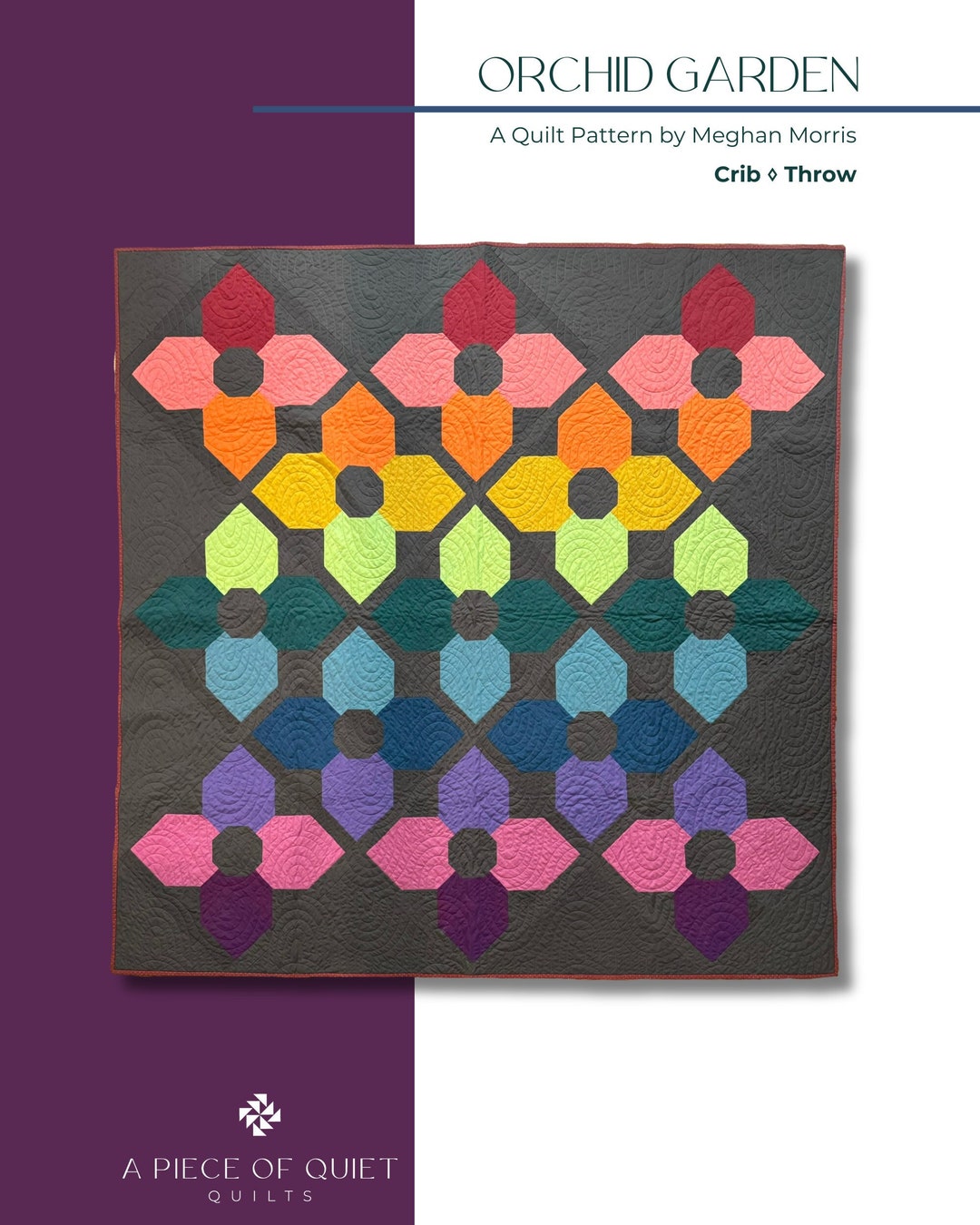Orchid Garden Quilt Pattern | PDF | Digital Download | Crib | Throw ...