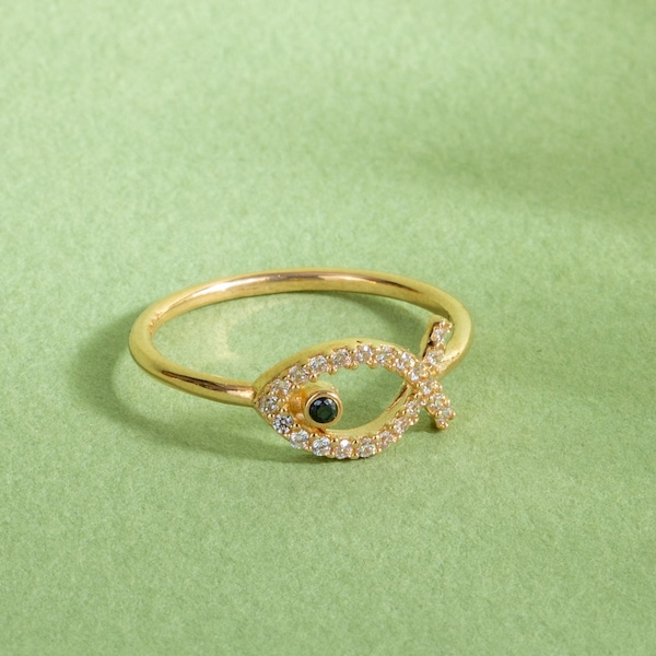Ichthus Fish Ring - Etsy