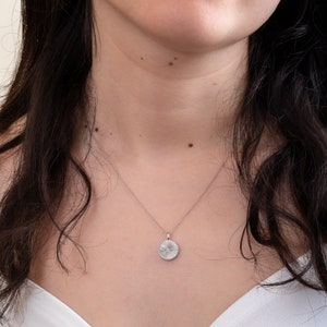 14K 18K Solid Gold Cremation Pendant, Round Serrated Urn Pendant ...