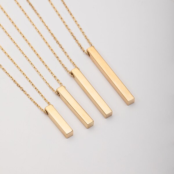 Bar Pendant Necklace - Etsy