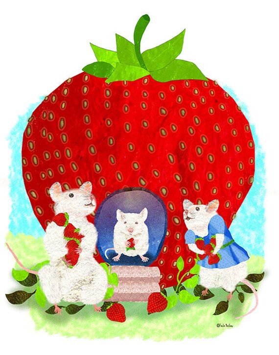 Strawberry Mouse House-digital DOWNLOAD for Toddler or - Etsy