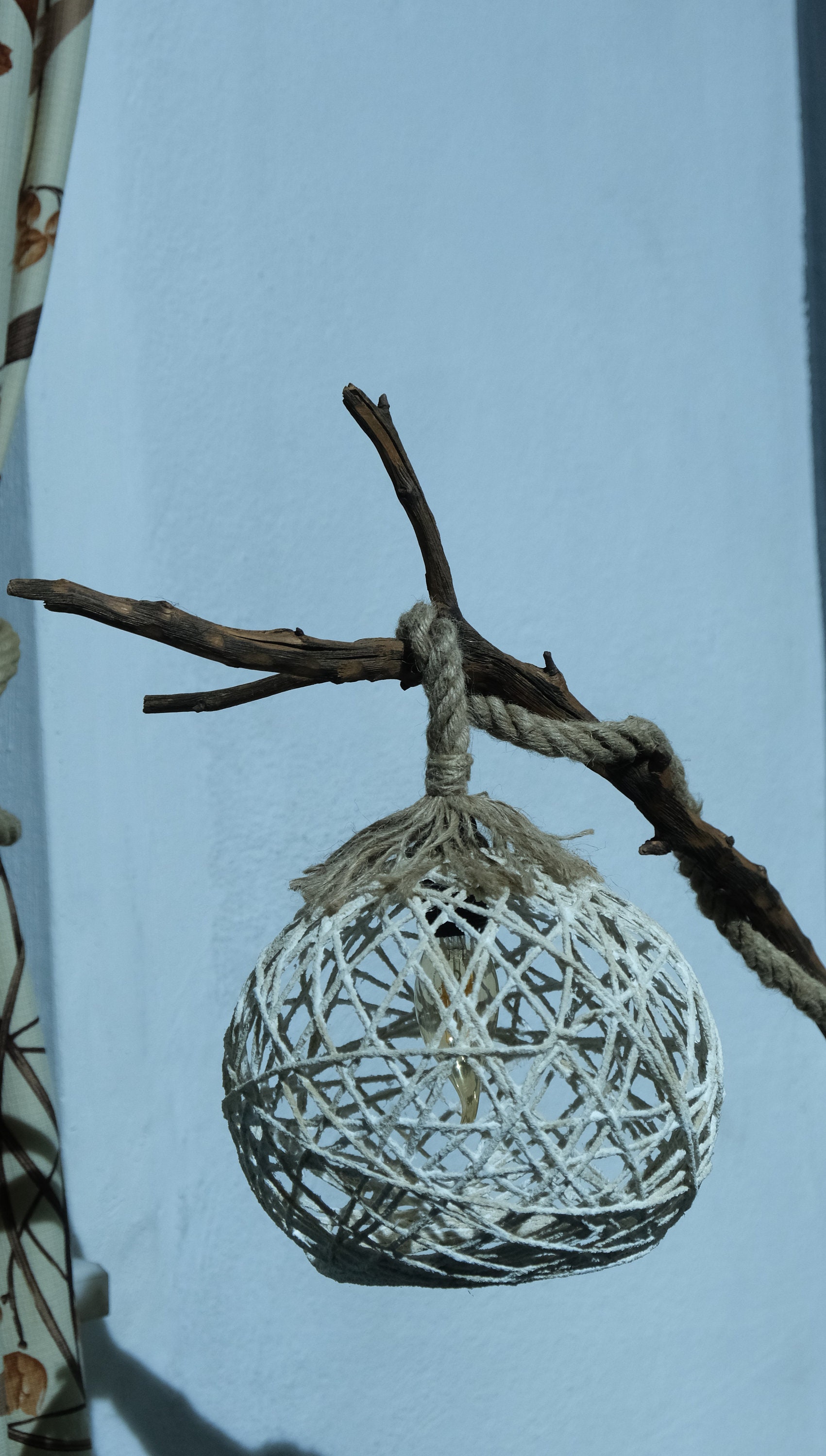 Authentic Wood Table Lamp, Handmade Wooden Decor, Rustic Style Lighting ...