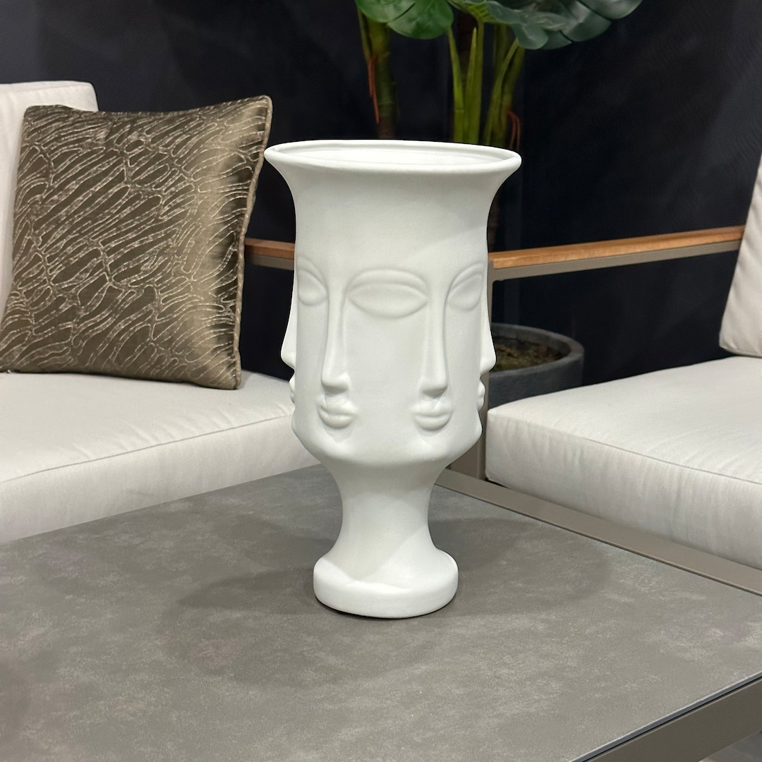 Multiface White Face Vase head Vase Sculpture Vase Ceramic - Etsy